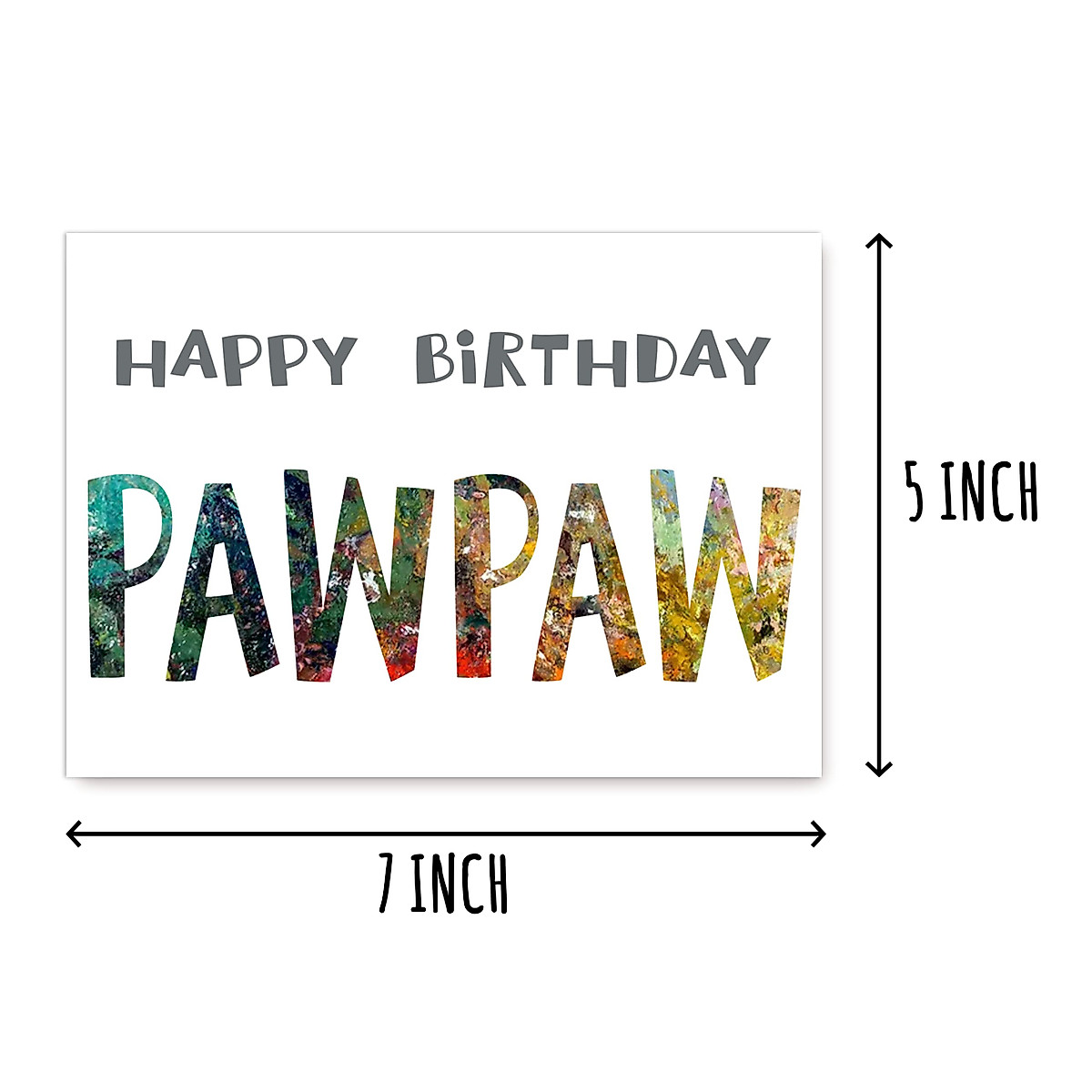 Happy Birthday Pawpaw - Pawpaw Birthday Card - Pawpaw Card - Card For Pawpaw Modern - Pawpaw Birthday Card - Card For Pawpaw