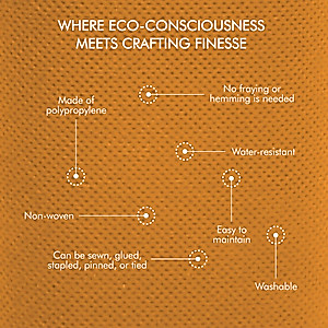 Fairfield OLY-Fun, Multi-Purpose Craft Fabric, Polypropylene Fabric for Sewing, Stenciling, Tying, and More, Craft Supplies, Orange Cursh, 10 Yard Bolt