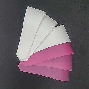 12Pcs Hair Wax Cleansing Spatulas Sticks Mask Scraper Plastic Waxing Applicator & Depilatory Creams Hair Waxing Removal Beauty Tools, White and Rose Red