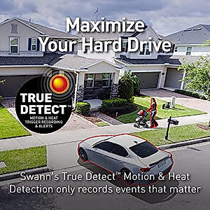 Swann Home DVR Security Cam System with 2TB HDD, 8 Channel 8 Cam, 4K UHD Video, Indoor Outdoor Wired Surveillance CCTV, Color Night Vision, Heat Motion Detection, LED Lights, Sirens, 856808