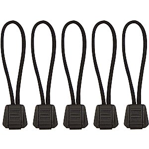 EXOTAC - TinderZIP Zipper Pull Fire Starter with Built-in Tinder for Emergency Kits, Camping, Hiking, and Essential Supplies (Black)