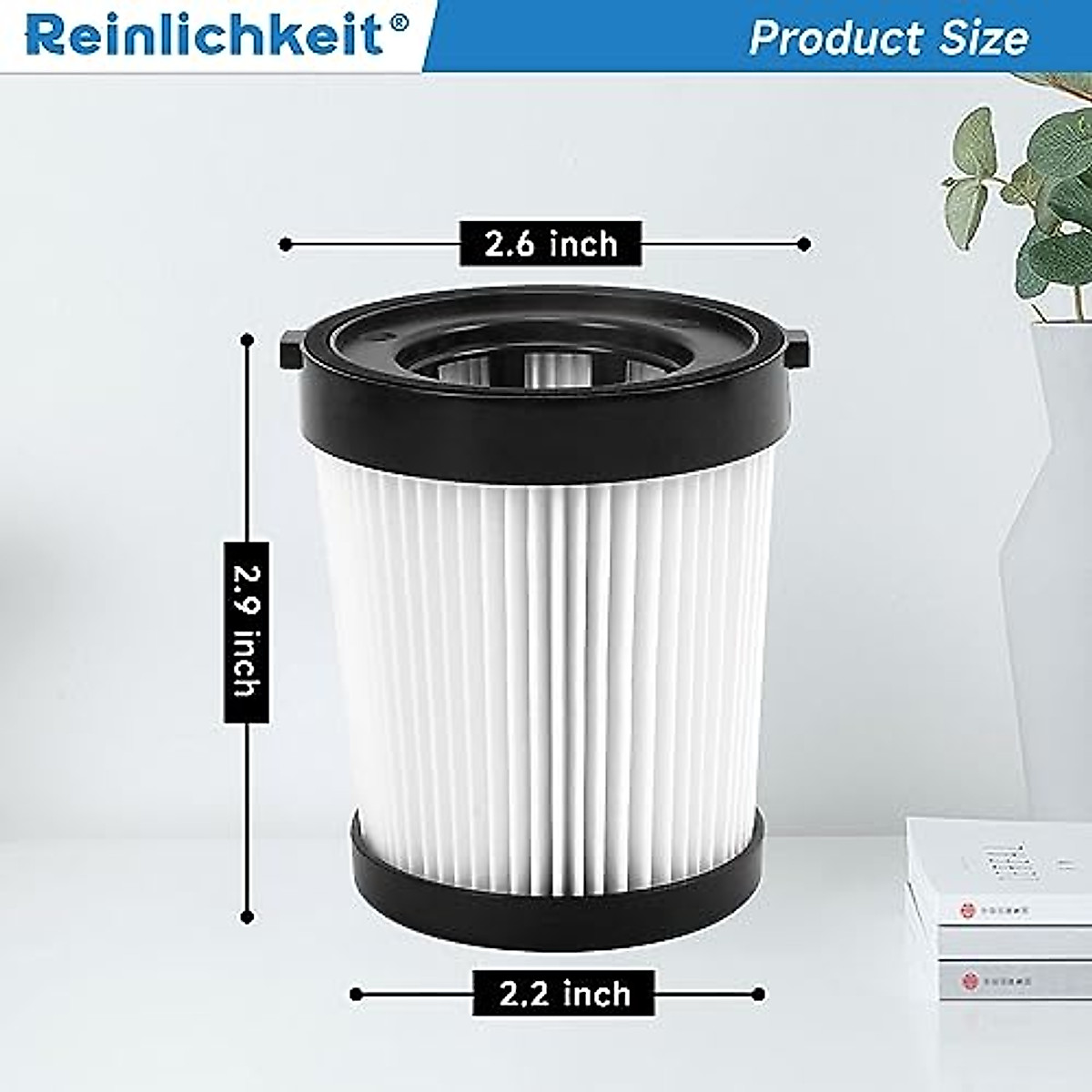 Reinlichkeit HEPA Filter Compatiable with Fabuletta FSV001,FSV101, Girnoor G160&G165 Afoddon A300 Cordless Stick Vacuum Cleaners Series 6 Pack……