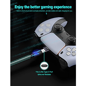 10FT/3m Fast Charging Cable for Xbox Series X S/PS5 DualSense/Switch Pro Controller,Replacement USB C Cable Charger Wire Power Cord for Nintendo Switch/Steam Deck/Samsung Galaxy S9 S8 Note 8,etc