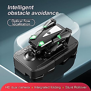 Mini Drone with Dual 1080p HD Wide Angle Camera Remote Control Toys Gifts for Boys Girls with Altitude Hold Headless Mode 1-Key Start Speed Adjustment (Black)