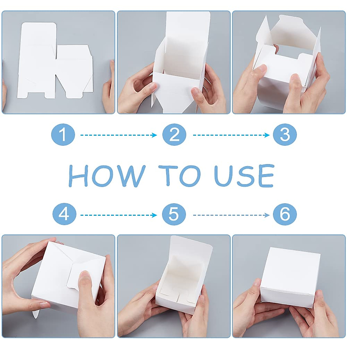 PH PandaHall 30pcs White Gift Box, 3.5x3.5x1.5 Inch Kraft Paper Box Packing Cardboard Box Favor Treat Boxes Small Foldable Paper Gift Box for Soap Tea Light Birthday Christmas Wedding Baby Shower