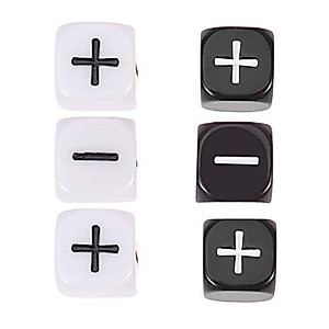 Toyvian Teacher Dice Set Math Operation Calculation Dice Minus Sign Plus Sign Dice Toys for Kids Classroom Teaching Supplies Bar Game Prop 6pcs