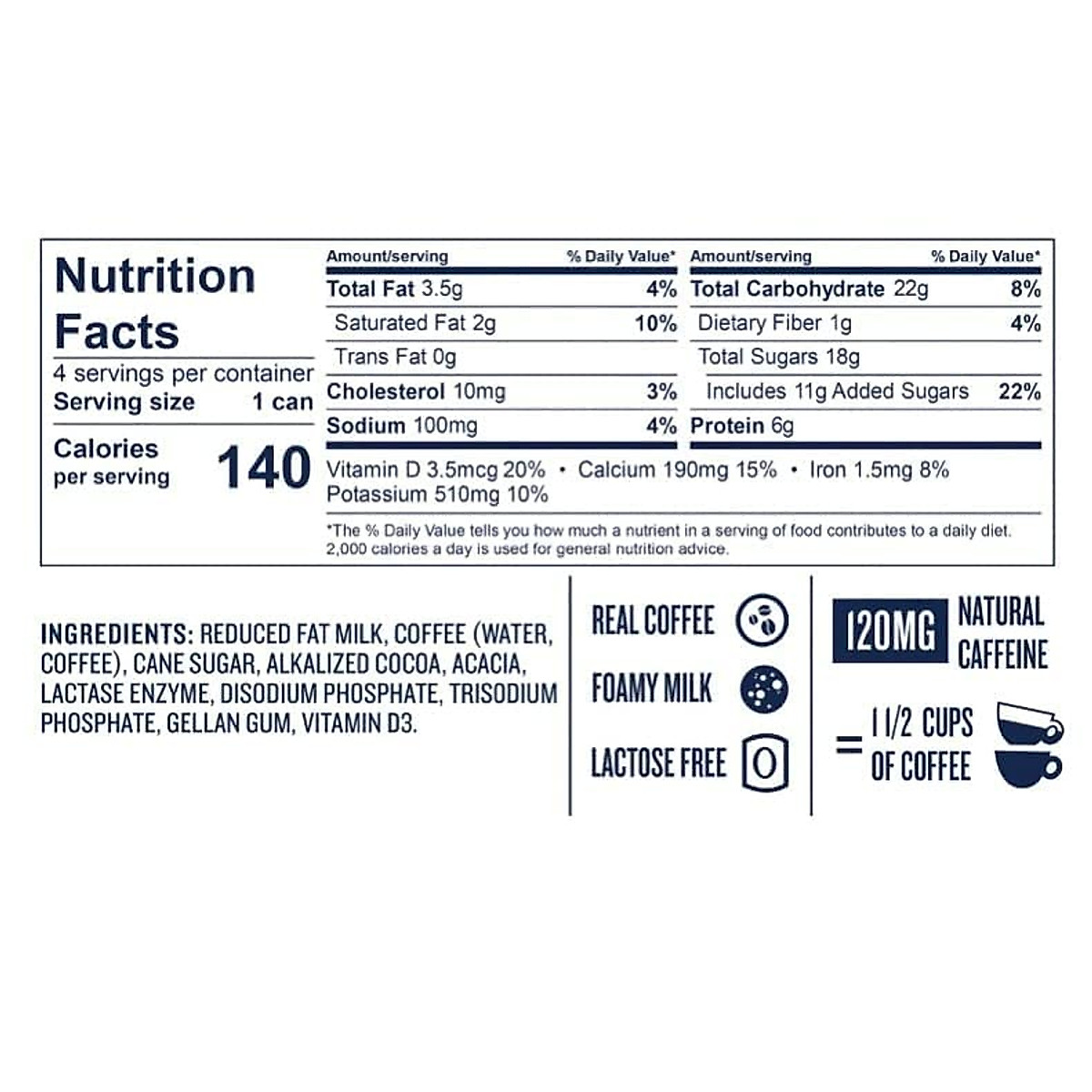 La Colombe Mocha Draft Latte - 9 Fluid Ounce, 16 Count - Cold-Pressed Espresso and Frothed Milk + Dark Chocolate - Made With Real Ingredients - Grab And Go Coffee, White, Brown