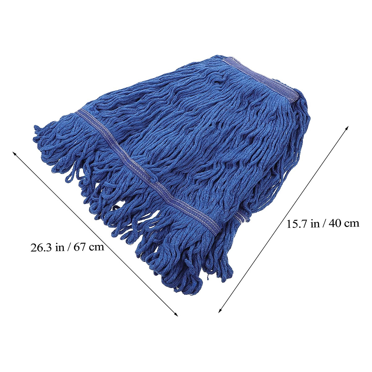 VILLFUL String Mop Replacement Head Dry Mop Pads Heated Hair Rollers Commercial Cut End Cotton Mop Cotton Yarn Mop Head Heavy Duty Mop Refill Cotton Yarn Mop Pad Color Separation