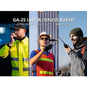 16 Pack Radioddity GA-2S Long Range Walkie Talkies for Adults UHF Two Way Radio Rechargeable with Micro USB Charging + Radioddity PC002 USB Programming Cable Plug and Play