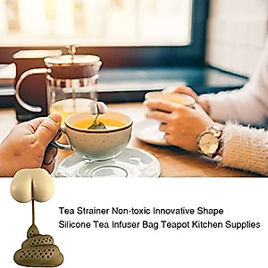 Funny Tea Infuser for Loose Tea, 1/2 Pieces Silicone Loose Leaf Tea Infuser, Tea Strainer Strainer & Steeper Hot Tea Filter, Fine Mesh Tea Filter, Gift for Tea Lover Drinkers Father's Day