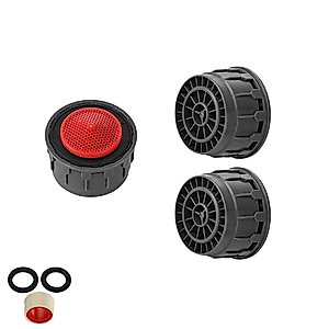 JQK Faucet Areator, 2.2 GPM Flow Retrictor Insert Faucet Aerators Replacement Parts Bathroom 5 Pack, Standard Size, FA2-P5
