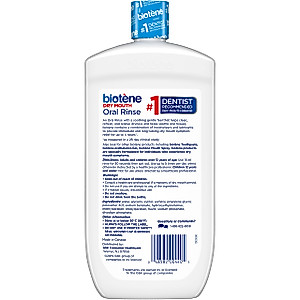 Biotene Oral Rinse Mouthwash for Dry Mouth, Breath Freshener and Dry Mouth Treatment, Fresh Mint - 33.8 fl oz