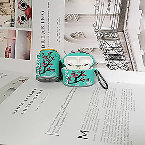 Compatible with Airpods Case 1&2 Arizona, Plum Green Tea Drink Bottle Protective Silicone Cartoon 3D Case for Airpod Blue Soda, Boys Girls Kids Teens Women Funny Case for Airpods 1/2 (Zona Tea)