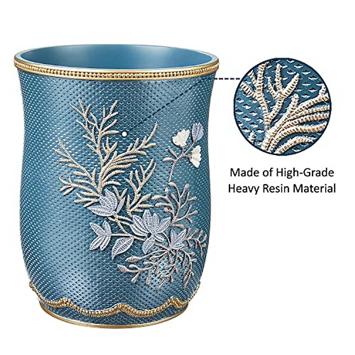 Popular Bath 942668 Capri, Waste Basket, Slate Blue