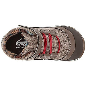 See Kai Run Boys' Sam II Waterproof Hiking Boot, Brown/Red, 6 M US Toddler