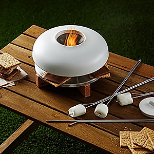 Chef’n Sweet Spot Tabletop Smores Maker, Can Be Used Indoors or Outdoors, White/Wood
