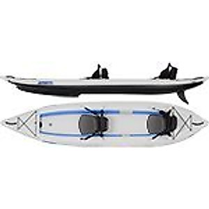 Sea Eagle 385FT Fasttrack Inflatable 12'6" 1-3 Person Touring Kayak with Rigid External keel-Smoother Paddling Experience-Light Weight (385FT Fasttrack Pro Kayak)