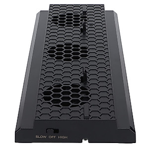 Vertical Cooling Stand for XboxOne X,3 USB Ports Cooling Stand Vertical Game Console Cooling Station with Light Bar for One X,Support Chargeing Controllers,Keyboards,Mobile Phones