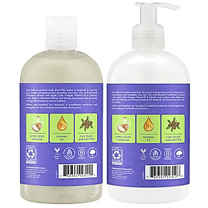 SheaMoisture Anti-Dandruff Shampoo & Conditioner Set – Apple Cider Vinegar Scalp Treatment w/Salicylic Acid, Hair Strengthening, 12 Oz Ea