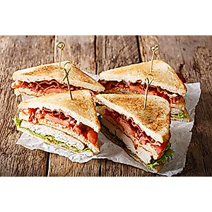 Cabot & Carlyle Bamboo Cocktail Picks 300 Pack 4.1 inch With Looped Knot Fancy Bamboo Toothpicks for Appetizers Cocktail Toothpicks Natural Bamboo Picks Bamboo Skewers 4 inch Long Toothpicks