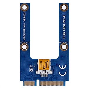 Mini PCI E to PCI Express16x Extender Riser Adapter, SATA Power Cord Converter for Video Card Mining Adopt 4 Solid-State Capacitors, 6pin Interface on The Graphics Card etc.
