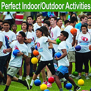 ToysOpoly Playground Balls 8.5 Inch, Kickball Dodgeball for Kids and Adults - Bouncing Dodge Ball, Handball, Square Game for Outdoor & Indoor + Free Pump & Mesh Bag