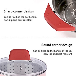 10 PCS Silicone Hot Handle Holder and Pot Holder Cover(with 2 Mini Oven Gloves),Removable Non Slip Hot Resistant Pot Holder Sleeves for Cast Iron Skillets Frying Pans Cookware Handles.