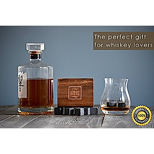 Whiskey Stones – 9 Whiskey Rocks Whiskey Gifts for Men for Scotch, Whiskey, Bourbon, Tequila, Vodka, Rum, Wine