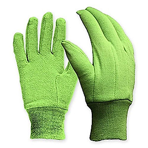 Digz Cotton Jersey Garden Gloves, Green, Medium