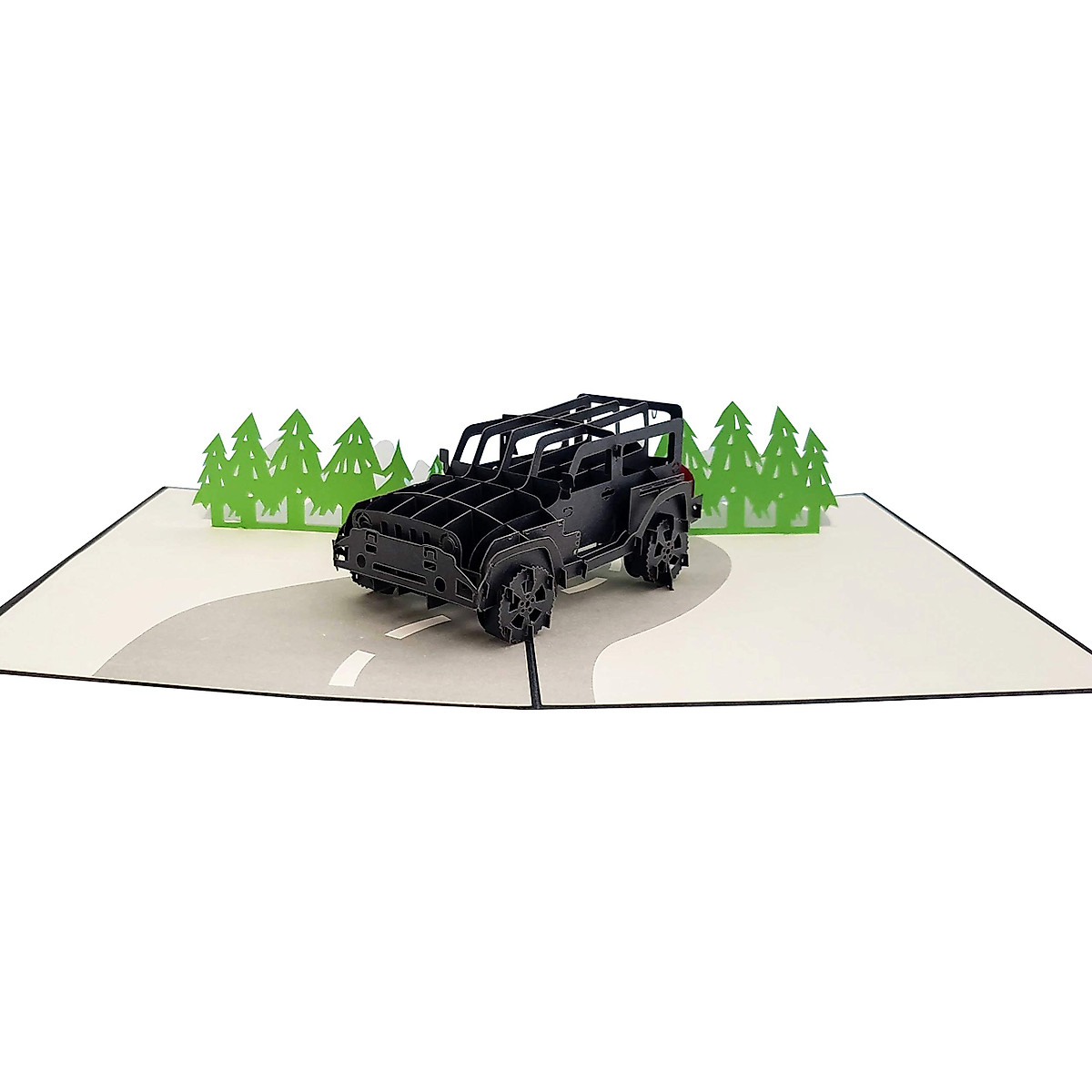 iGifts And Cards Adventure Awaits Jeep 3D Pop Up Greeting Card - Happy Birthday, Congratulations, Fathers Day Gift, Retirement, Exciting, Cool Journey, Cheerful, Fun, Mountain, New Journey