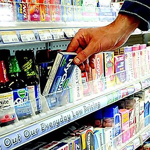 Pack of 20 Shelf Pusher Spring Loaded Organizer, Product Display Tray, 6 Different Tensions, Retail Shelving Pusher, Glider Self Pushing Bar, Convenience Store Display Clear Medium Duty 7N