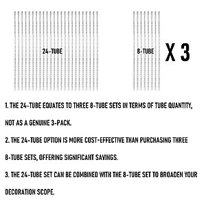 TW SHINE Christmas Meteor Shower Lights Outdoor, 864 LED 12" 24 Tubes Waterproof Christmas Lights Outdoor Plug in, Snow Falling Rain Icicle Xmas Lights Decorations, Blue