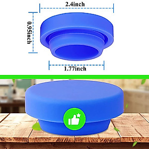 5 Gallon Water Jug Cap, Pack of 4 Spill and Leak Resistant Silicone Replacement Water Bottle Caps, Reusable Bottle Caps for your 5 Gallon Water Jugs, Anti Splash Caps for Water Bottle