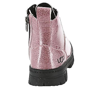 UGG Unisex-Child Ashton Lace Up Glitter Boot, Glitter-pink, 2 Little Kid