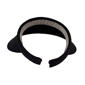 TopHeadwear Sports Cotton Twill Clip-On Tennis Golf Sun Visor 3.5 Inch Wide Brim, 2 Pack Black