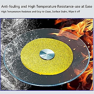 Lazy Susans Turntable Lazy Susan Turntable 50-120 Cm Round Glass Rotating Tray For Kitchen Dining Table Serving Plate ，Large Silent Tabletop Organizer,300KG Bearing For Banquets Party (Color : Gold