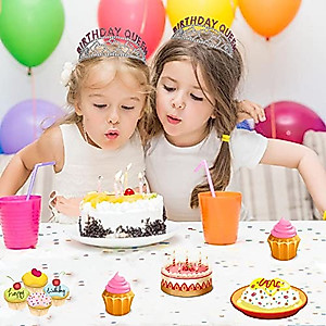 Birthday Sash Crown for Women Crystal Birthday Tiara and Crowns Premium Rhinestone Headband with Combs Birthday Outfits for Women Girls