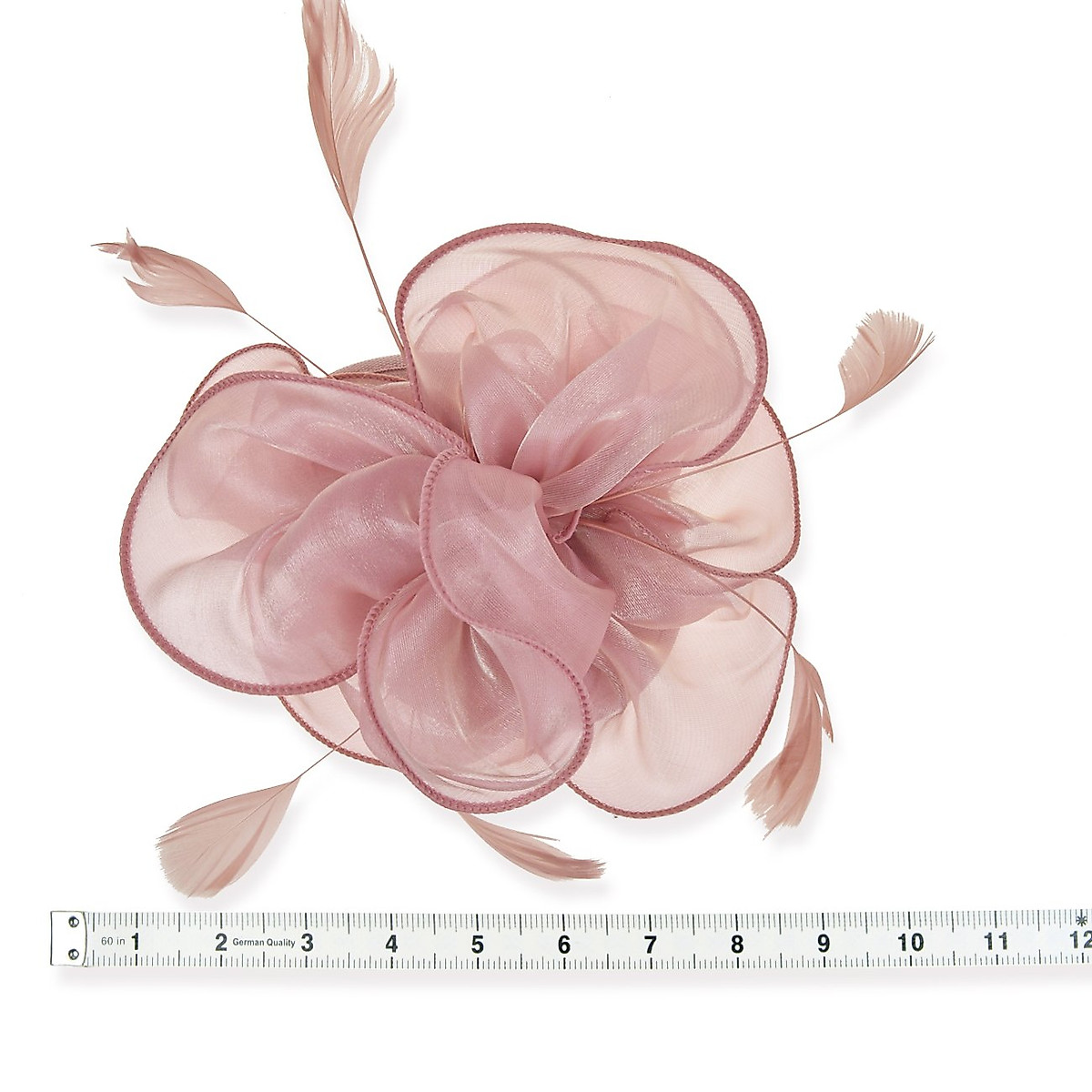 DRESHOW Fascinators Hat Tea Party Headwear Ribbons Feathers on a Headband and a Clip for Girls and Women