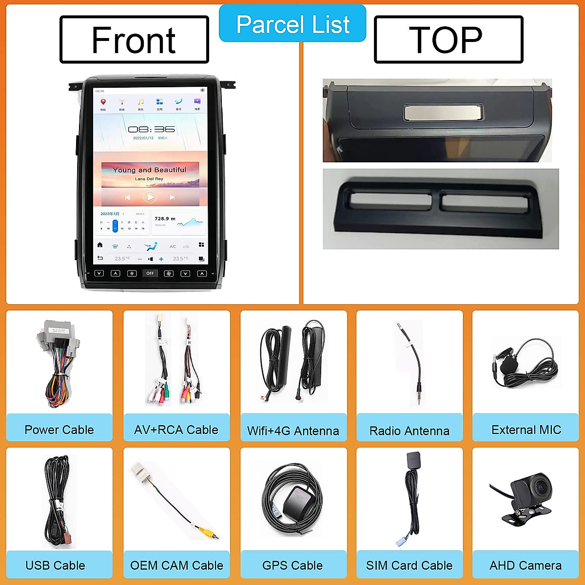 NAKEVICH 14.4 Inch Qualcomm Android 11 Car Radio for Ford F150 F-150 2009 2010 2011 2012 Stereo Upgrade Tesla Style Dash IPS Touch Screen Android Auto GPS Navigation Multimedia Player