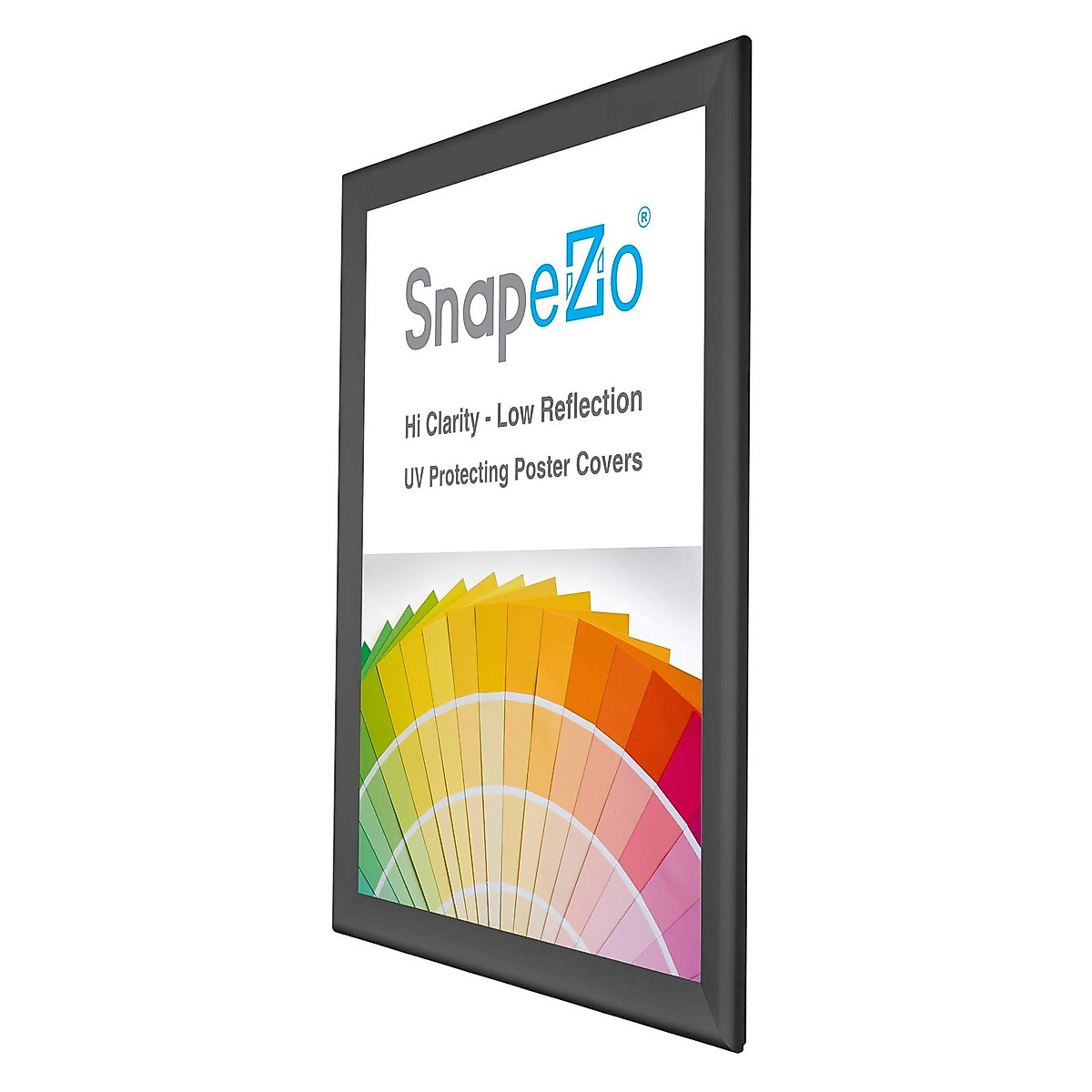 SnapeZo 2-Pack 36x48 Inches Black Poster Frames, Front-Loading Snap Frame, 1.7" Aluminum Profile, Wall Mounted