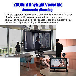 FEELWORLD LUT11 10.1 Inch Video Monitor,Ultra High Bright 2000nit Touch Screen DSLR Camera Field Monitor,4K HDMI,1920X1200 IPS Panel