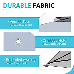 COBANA 13’x13’ Pop Up Gazebo, Outdoor Canopy Tent Shade with Metal Frame Mosquito Netting for Patio, Garden, Lawn, Backyard, Gray