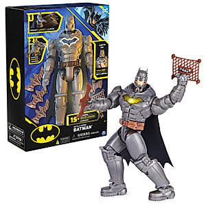 DC Comics, Battle Strike Batman 12-inch Action Figure, 5 Accessories, 20+ Sounds, Collectible Kids Toys for Boys and Girls Ages 3 and Up