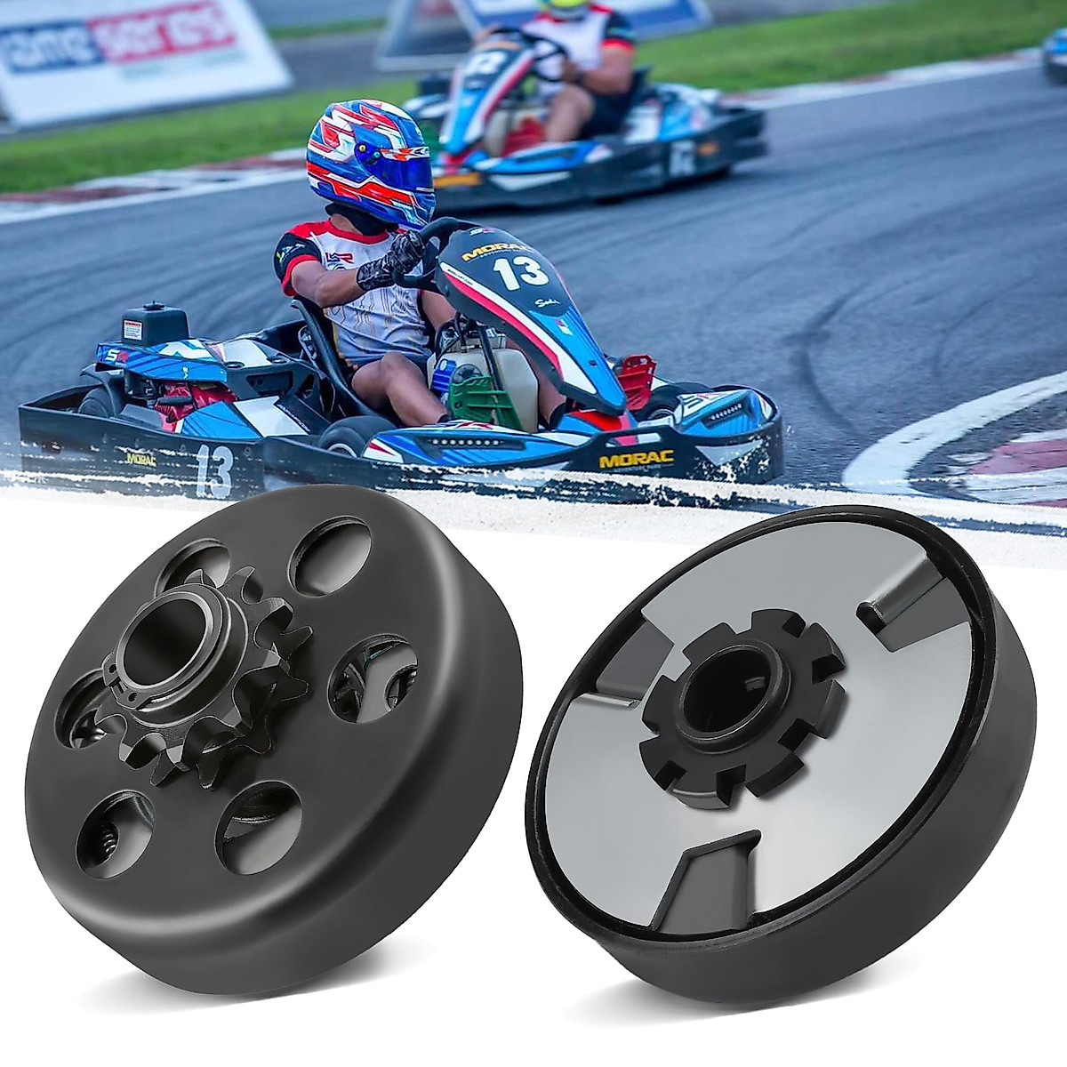 LotFancy Go Kart Clutch 3/4 Bore 10T for #40 41 420 Chain, Predator 212 Centrifugal Clutch, Up to 6.5 HP, Fit for Go Kart Minibike Baja Mini Bike MB165 MB200