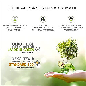 EnvioHome 100% Cotton Twin XL Sheets – 144 TC Percale Breathable & Cooling Flat Sheet & Upto 16 inch Deep Fitted Sheet with Standard Pillowcases Bed Sheet Set