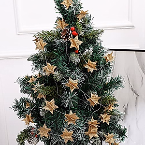 4 Pack Star Garland Recycled Books Vintage Pages Garland Newspaper Bunting Party Holiday Christmas Strand String Banner Wedding Decorate(Vintage)