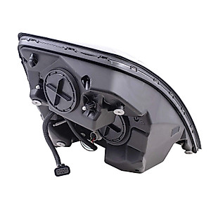 Auto Parts Avenue Replacement Headlight Black for 2004-2018 04-18 VN VNM VNL 200 300 430 630 670 730 780 Pair Passenger Right RH Driver Left LH Side with Free 18" Steering Wheel Cover