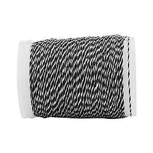 Empty Bow String On Spool,Bowstring Serving,Archery Serving Thread 120m Durable Nylon String Serving Thread for Bowstring Archery Supplies(Black+White)