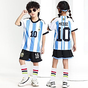 Snadulor 6-7 Years Old Kids Girls Boys Cotton Over Knee High Soccer Sports Team Socks,4 Pairs