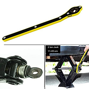 𝐉𝐚𝐜𝐤 𝐖𝐫𝐞𝐧𝐜𝐡, Auto Labor-Saving Car Jack Ratchet Wrench for Scissor Jack Metal Scissor Jack Wrench Garage Tire Wheel Lug Wrench Lift Speed Handle Tool Fit for Small Cars SUVs and Vans